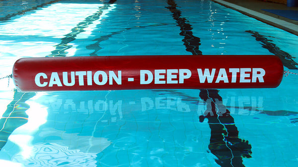 'Caution Deep Water' Inflatable Barrier for Commercial Pools - Aflex ...