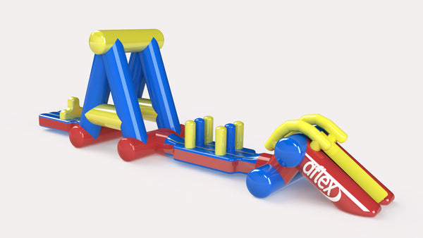 Multi Challenge Inflatable Pool Obstacle Course – Aflex Inflatables