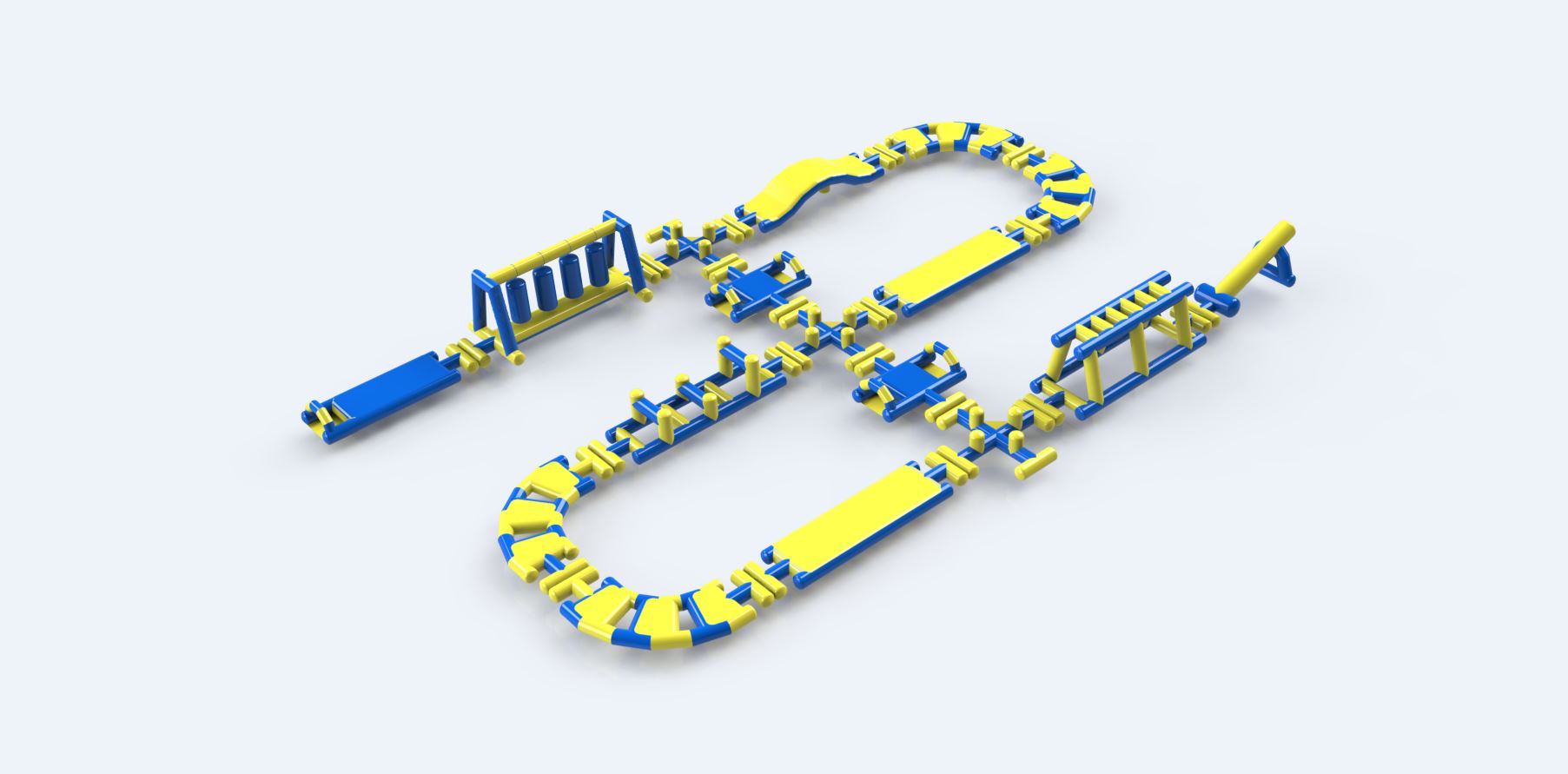 Racer - Medium size Inflatable Waterpark – Aflex Inflatables